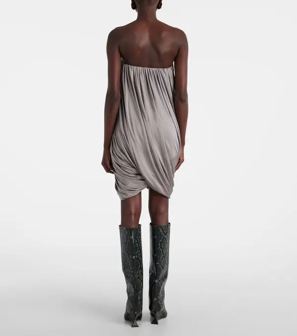 Attico Draped Jersey Mini Dress