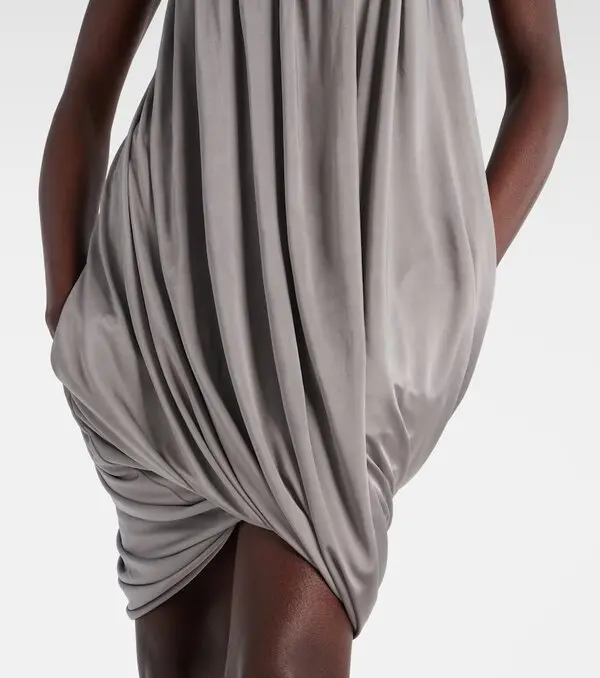 Attico Draped Jersey Mini Dress