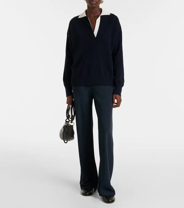 Vince Wool And Cashmere-blend Polo Sweater