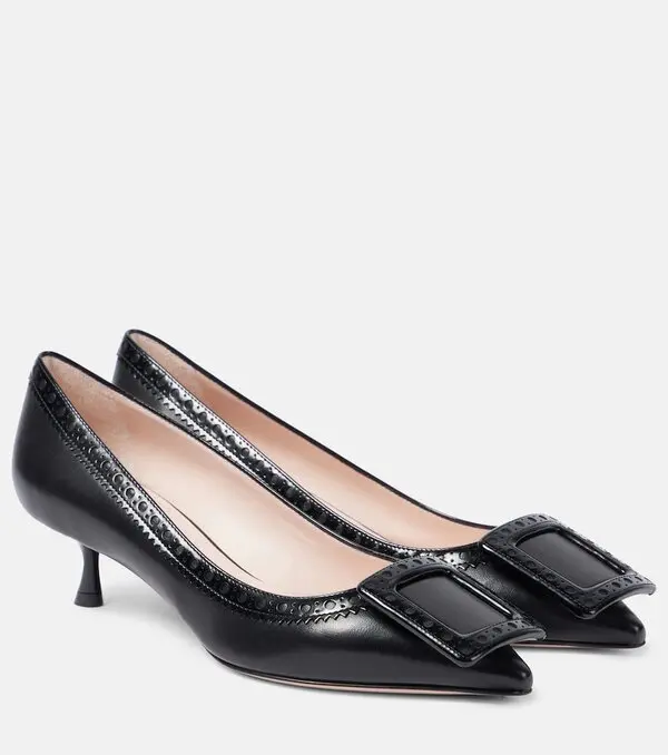 ROGER VIVIER Viv' In The City Leather Pumps - Black