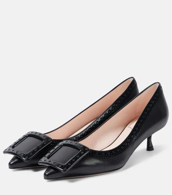 ROGER VIVIER Viv' In The City Leather Pumps - Black
