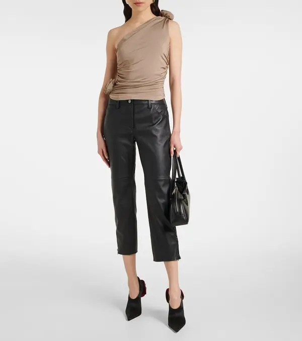 Magda Butrym Low-rise Leather Capris