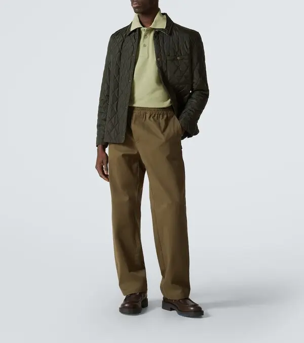 Burberry Embroidered Cotton Polo Shirt