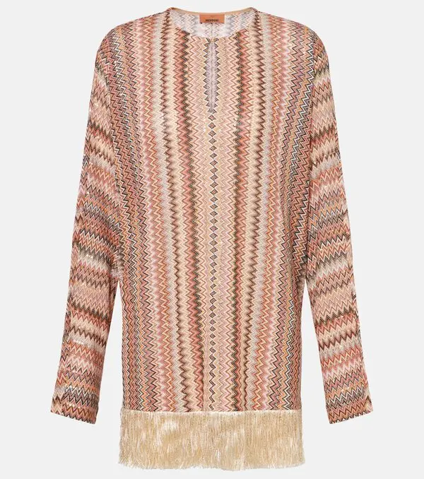 Missoni Zigzag Fringed Lame Blouse