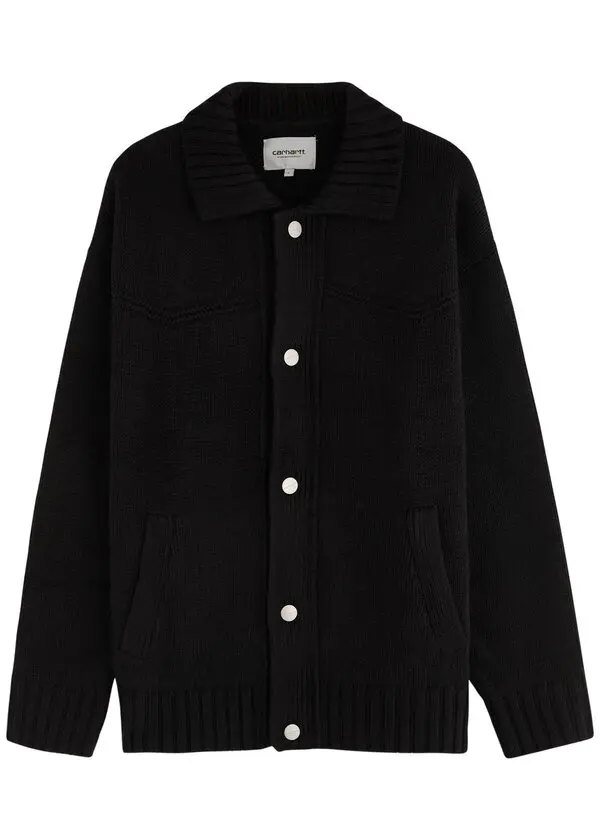 Carhartt Work In Progress Santa Fe Knitted Cardigan - Black