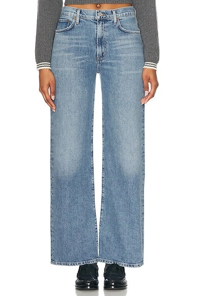 AGOLDE Harper Mid Rise Relaxed Straight Jeans - Flash