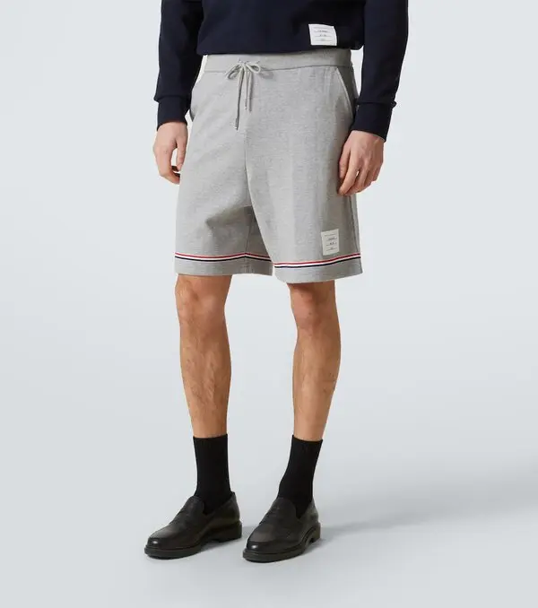 Thom Browne Mid-rise Striped Cotton Shorts