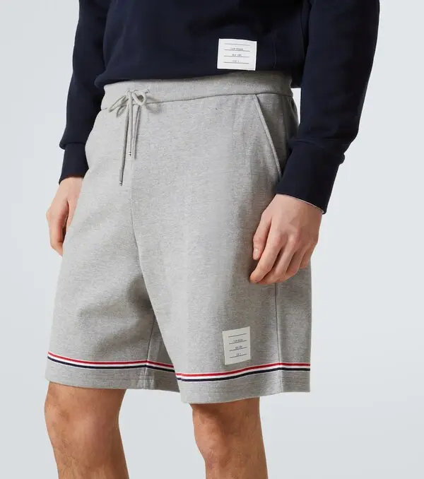 Thom Browne Mid-rise Striped Cotton Shorts