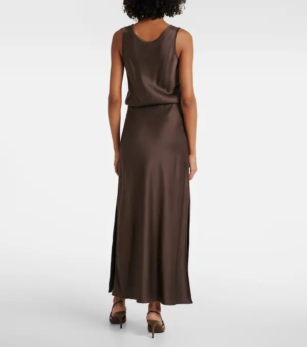 Brunello Cucinelli Satin Maxi Dress