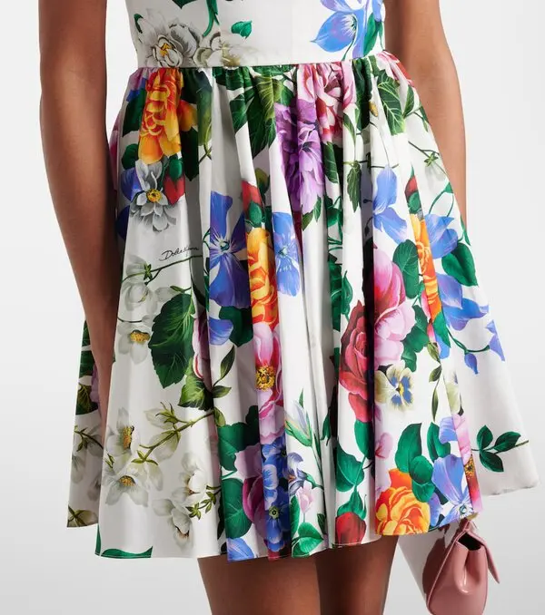 Dolce & Gabbana Floral Cotton Poplin Mini Dress - Multicoloured