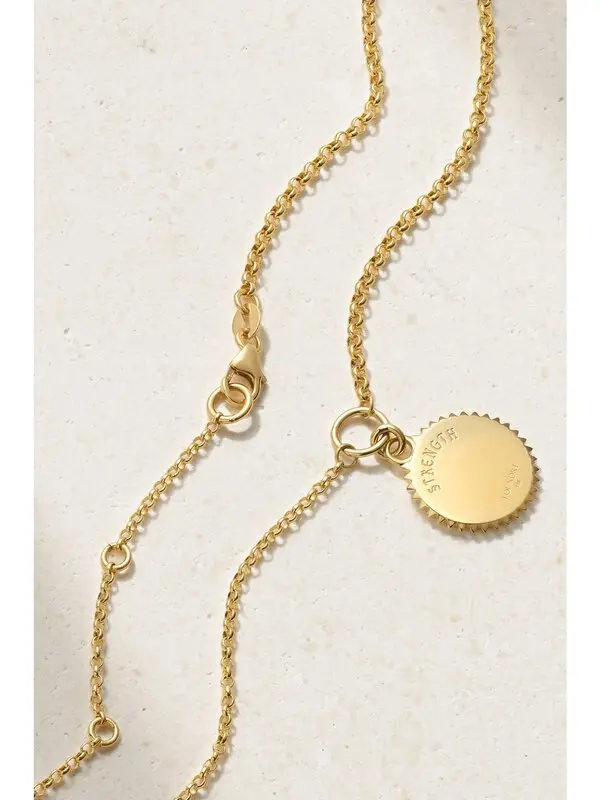 FOUNDRAE 18-karat Ceramic And Diamond 'solar & Lunar Strength' Necklace