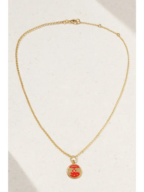 FOUNDRAE 18-karat Ceramic And Diamond 'solar & Lunar Strength' Necklace