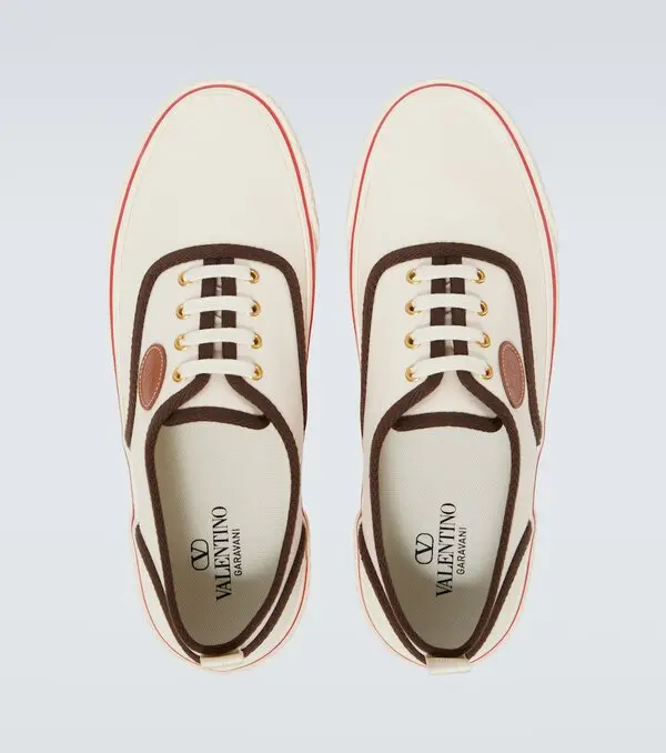 Valentino Garavani Lace-up Canvas Sneakers