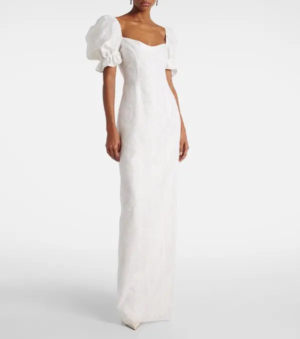 MARKARIAN Isidore Cotton And Silk Maxi Dress In Ivory Floral
