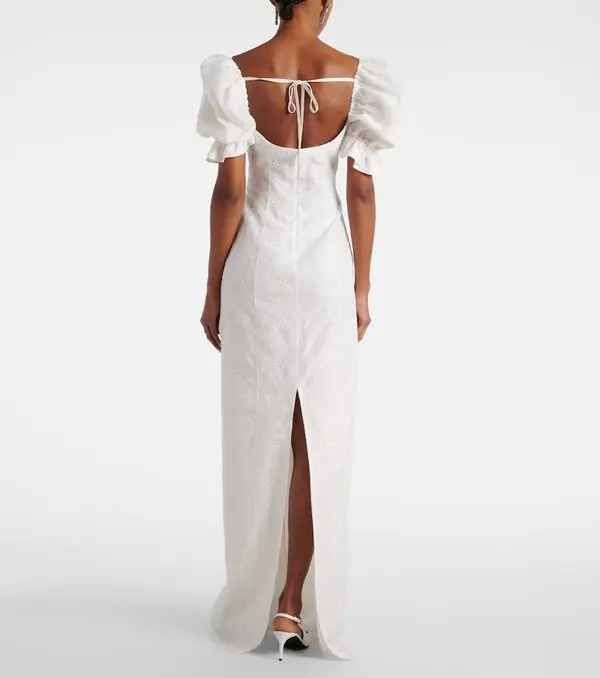 MARKARIAN Isidore Cotton And Silk Maxi Dress In Ivory Floral