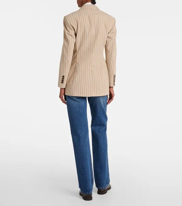 Brunello Cucinelli Cotton And Silk Blazer - Beige