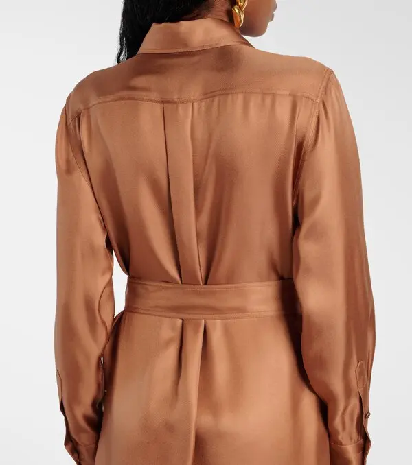 TOM FORD Belted Silk Shirt Dress