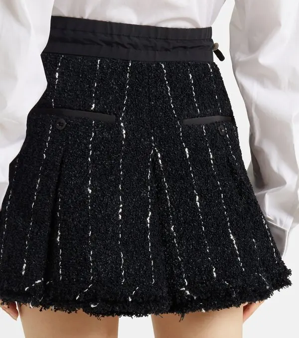 Sacai Striped Tweed Mini Skirt
