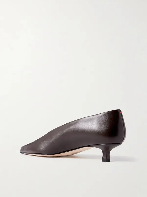 AeydĒ Clara Leather Pumps - Brown