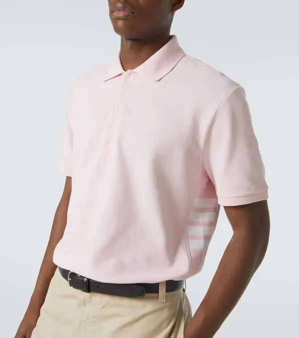 Thom Browne 4-bar Cotton Polo Shirt