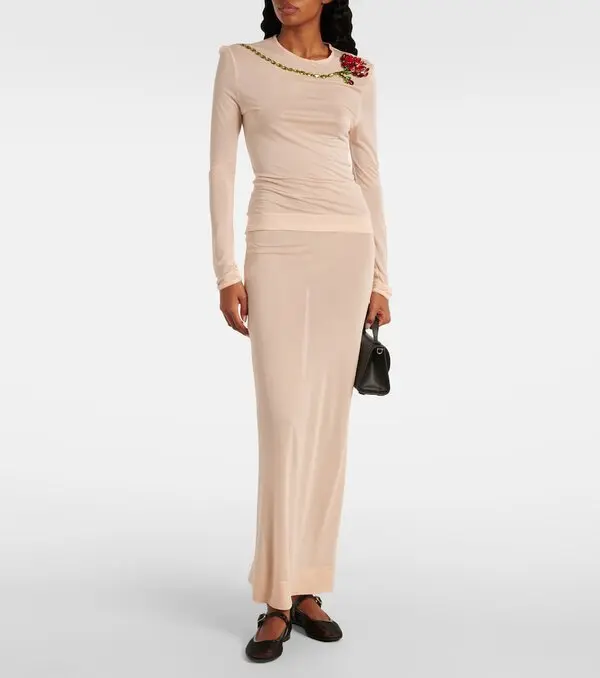 Simone Rocha Sheer Pencil Skirt