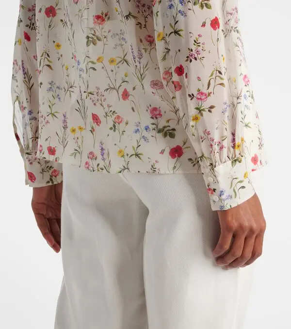 Giambattista Valli Floral Silk Blouse