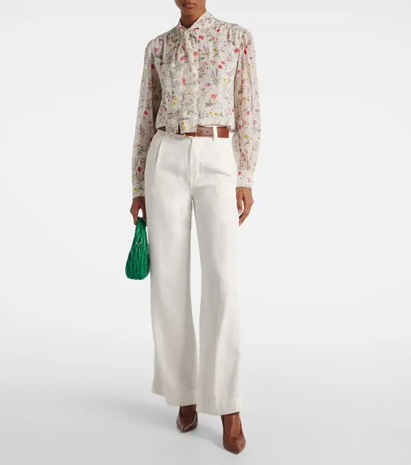 Giambattista Valli Floral Silk Blouse