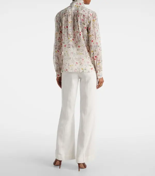Giambattista Valli Floral Silk Blouse