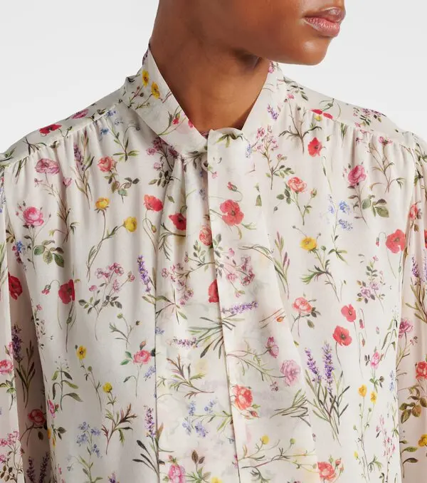Giambattista Valli Floral Silk Blouse
