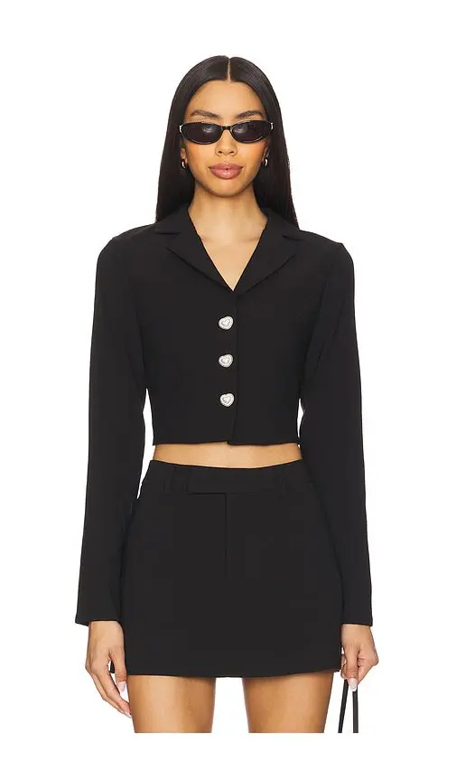 MORE TO COME Miley Crop Blazer - Black