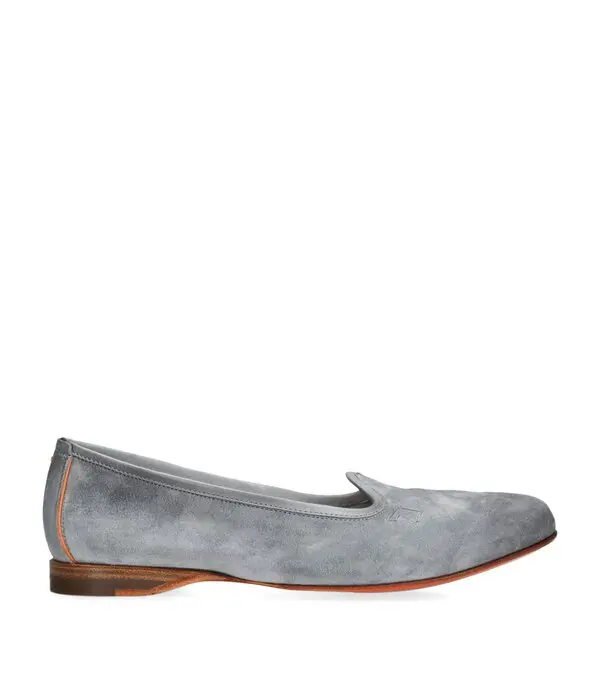 Santoni Suede Loafers - Blue