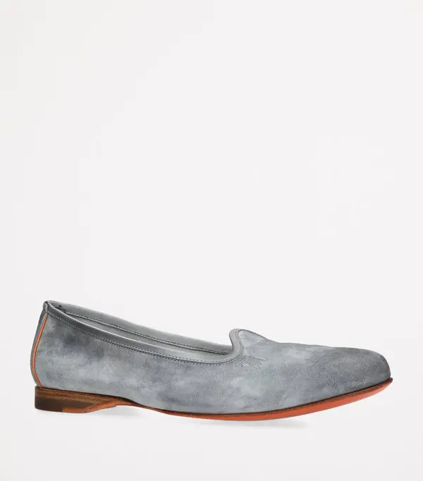 Santoni Suede Loafers - Blue