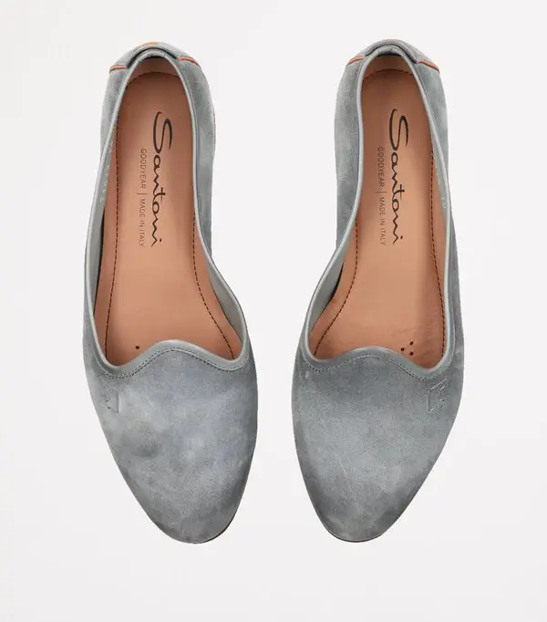 Santoni Suede Loafers - Blue