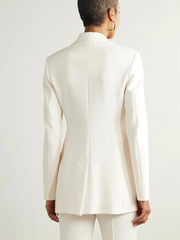 Another Tomorrow Double-breasted Asymmetric Jersey Blazer