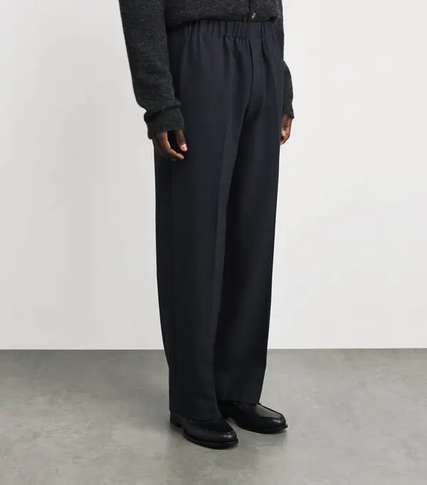 Sandro Jersey Wide-leg Trousers - Blue