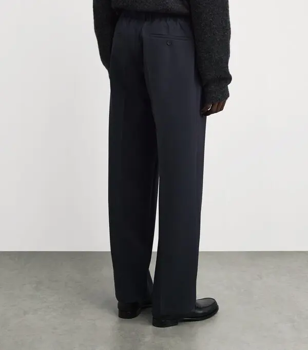 Sandro Jersey Wide-leg Trousers - Blue