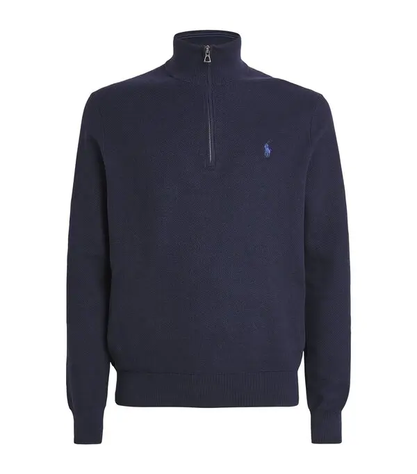 Polo Ralph Lauren Cotton Quarter-zip Sweatshirt - Navy