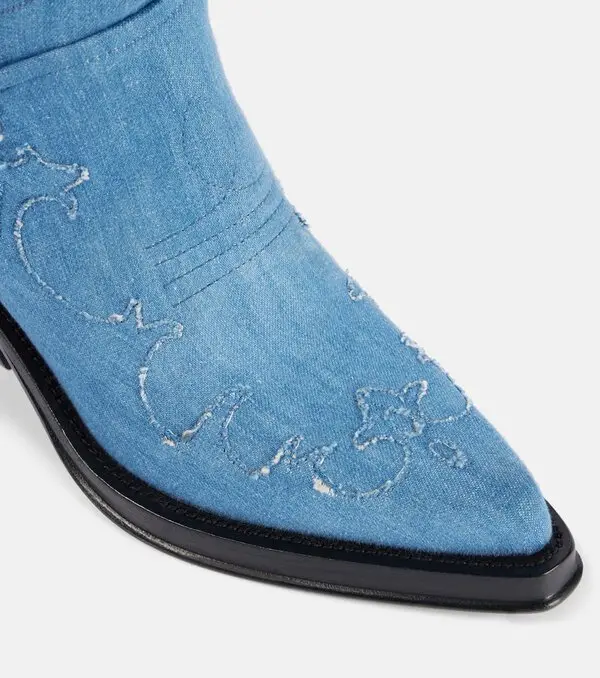 Gabriela Hearst Capitana Cowboy Boots - Blue