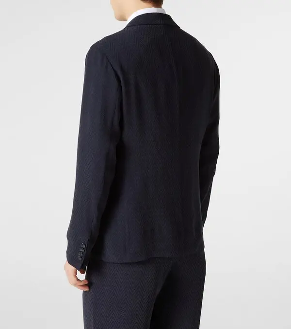 Giorgio Armani Chevron Jacquard Blazer