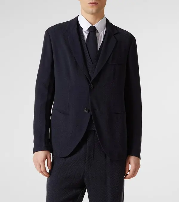 Giorgio Armani Chevron Jacquard Blazer