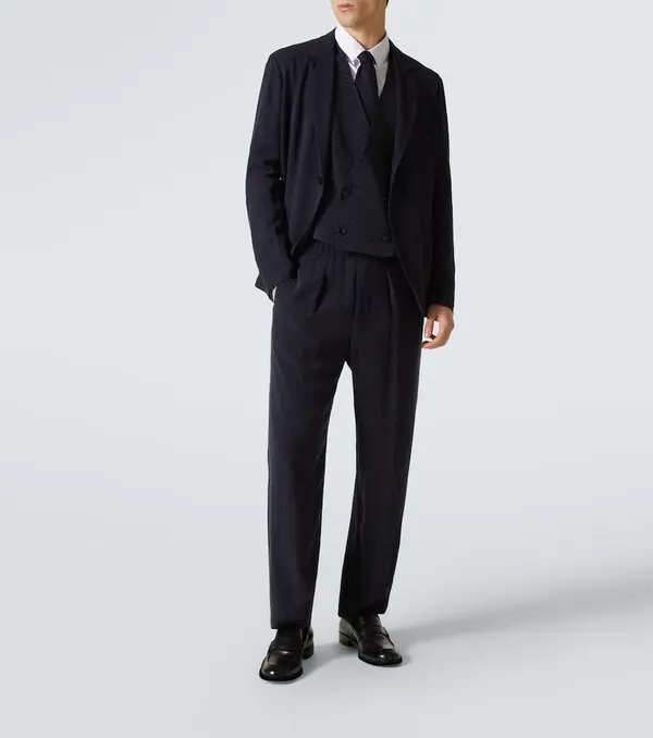 Giorgio Armani Chevron Jacquard Blazer