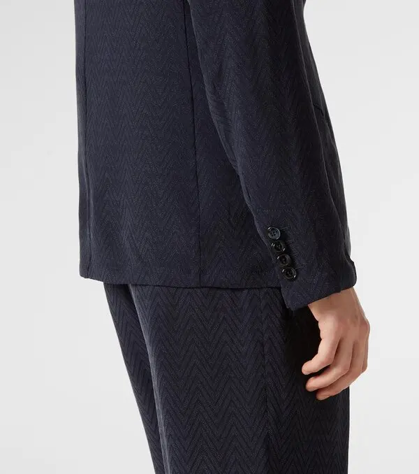 Giorgio Armani Chevron Jacquard Blazer