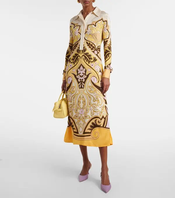 La DoubleJ Perry Printed Midi Shirt Dress