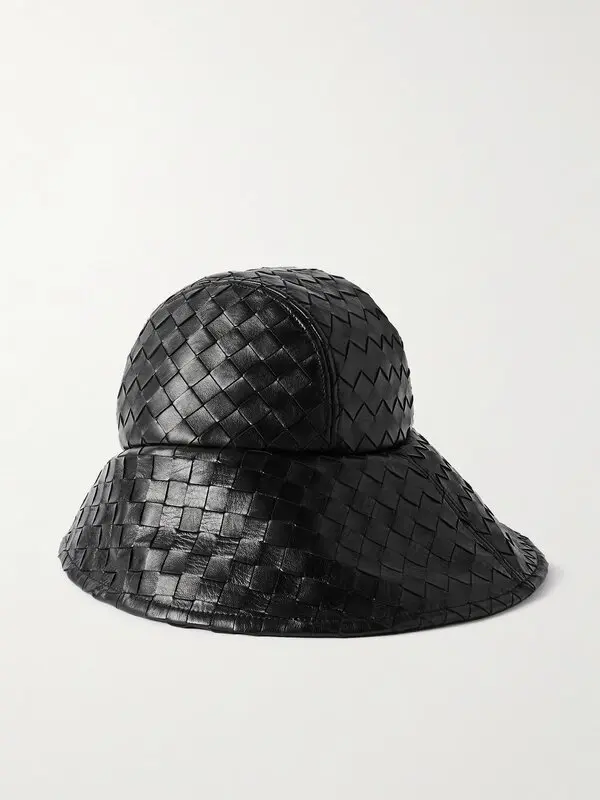Bottega Veneta Intrecciato Leather Bucket Hat