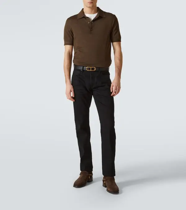 TOM FORD Logo Straight Leg Jeans