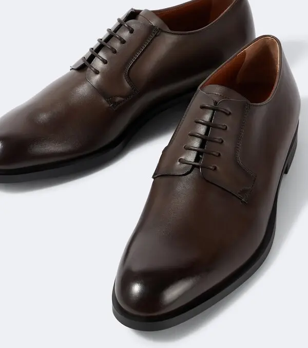 Zegna Leather Derby Shoes