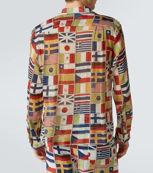 BODE International Printed Silk Shirt