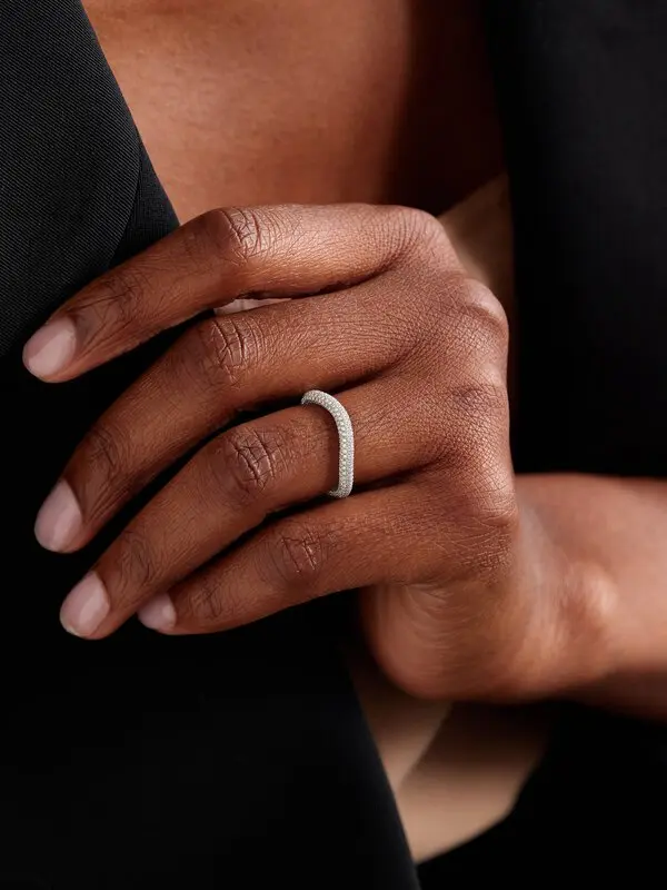 DAVID MORRIS 18-karat White Gold Diamond Eternity Ring