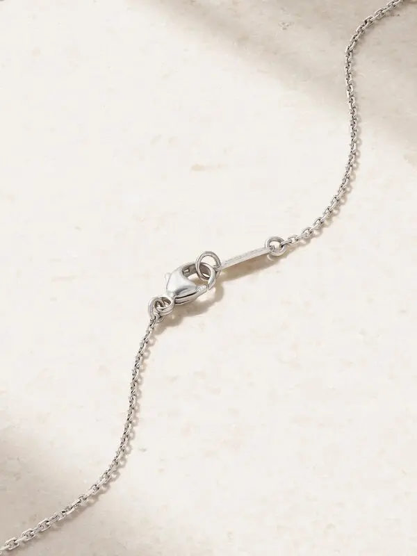 DAVID MORRIS 18-karat White Gold Diamond Necklace