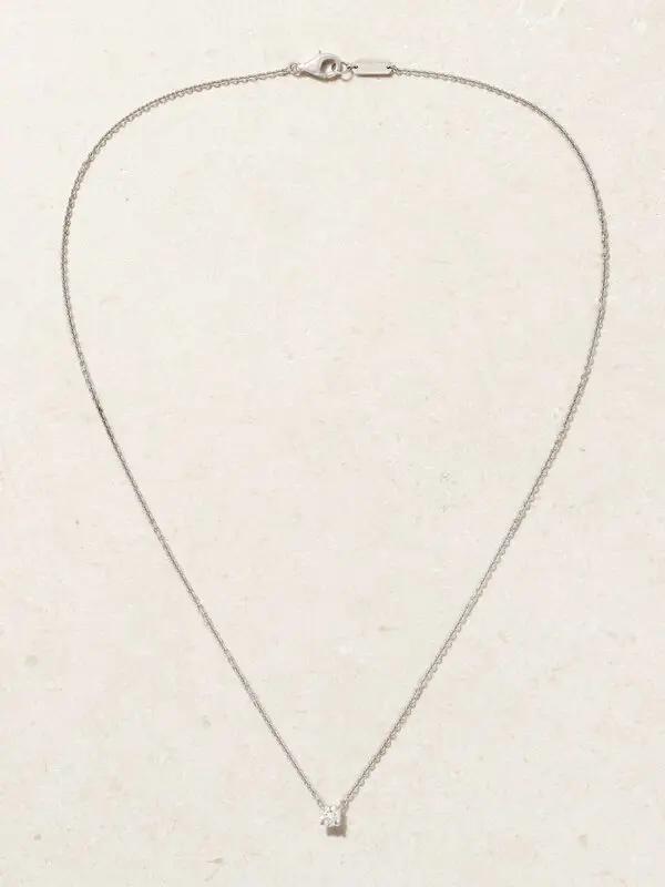DAVID MORRIS 18-karat White Gold Diamond Necklace